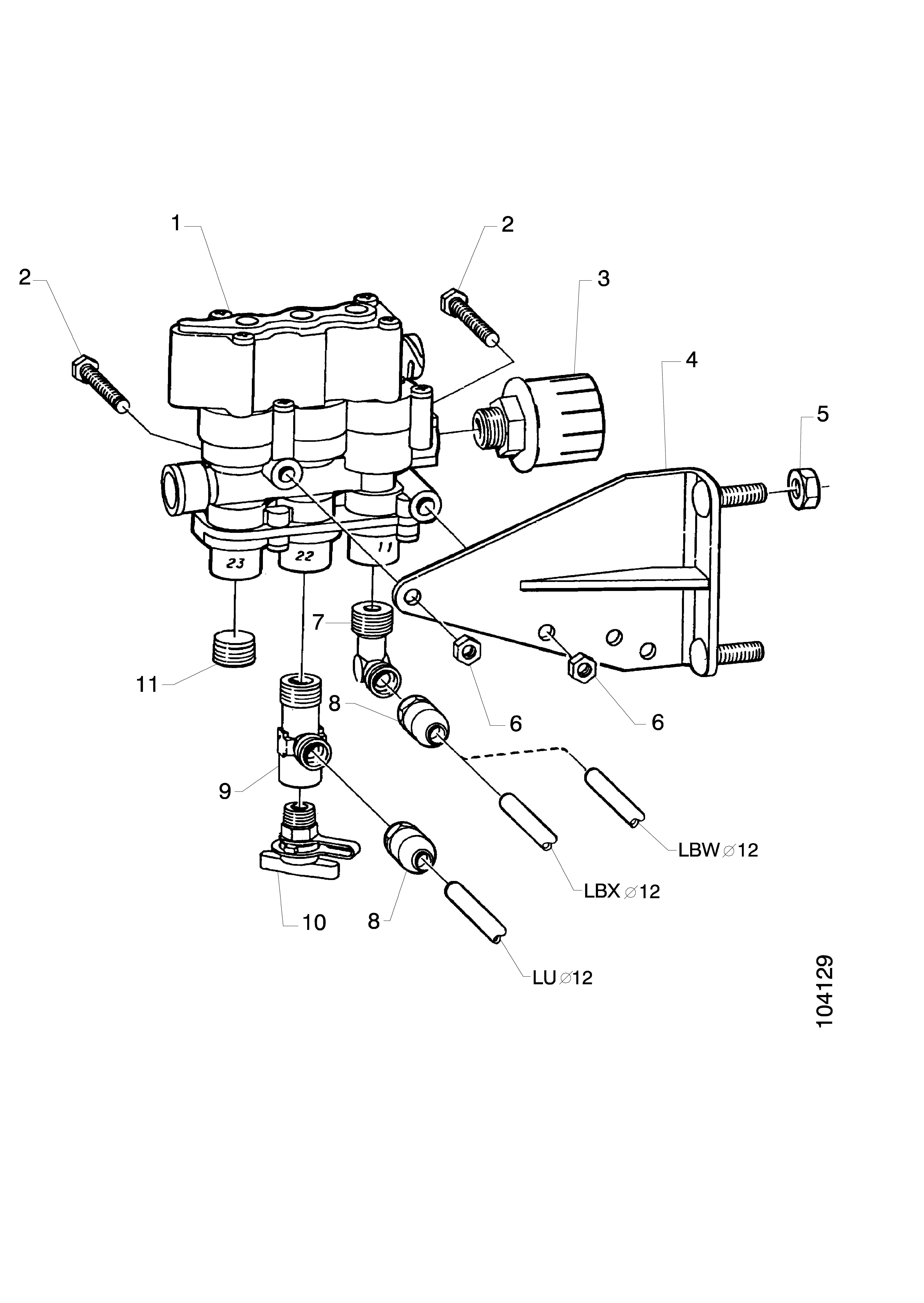 1383956 Электромагнитный клапан управления пневмоподвеской автомобиля ...