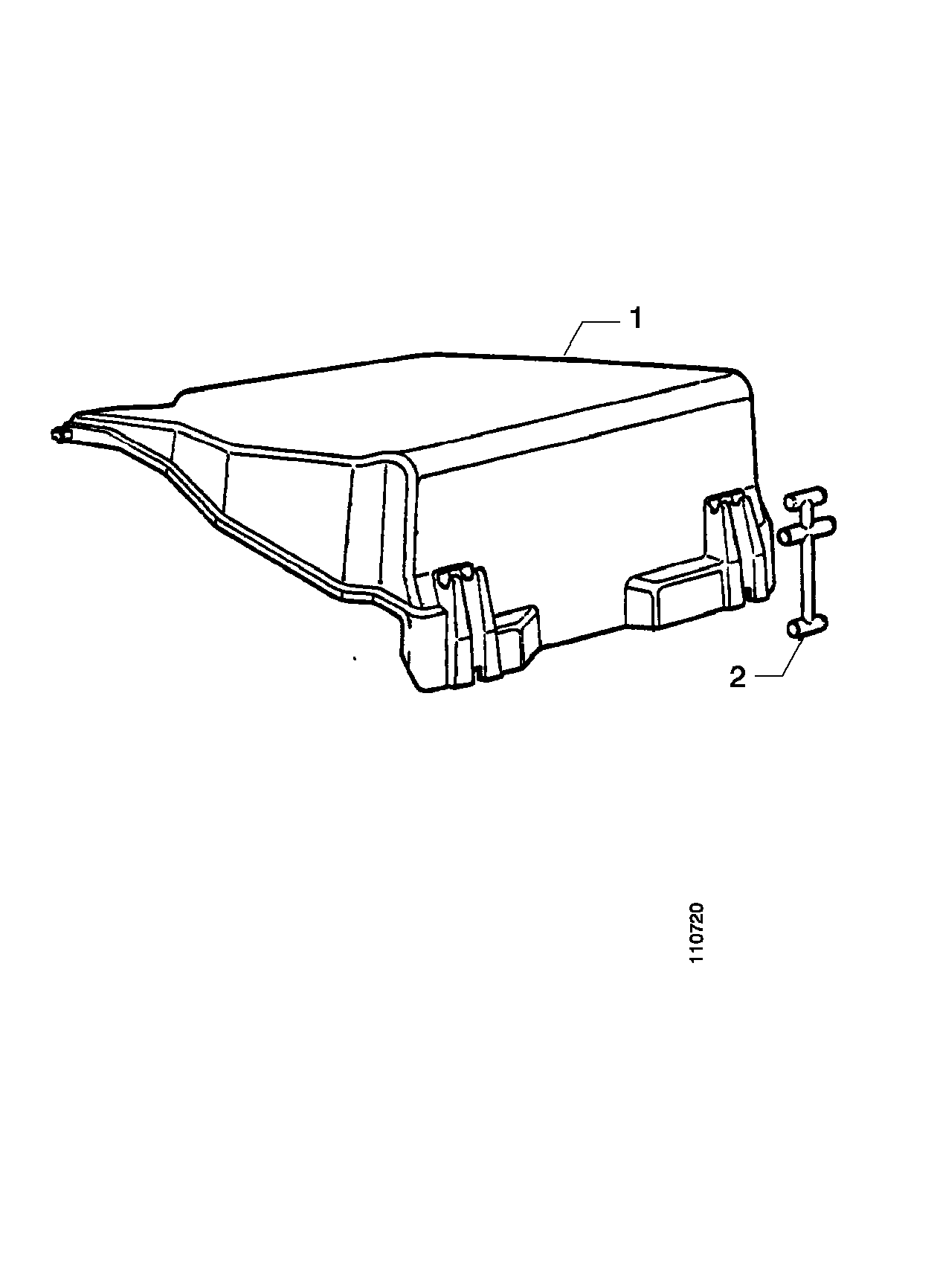 1779507 Крышка аккумуляторной батареи пластик с ребрами для Scania ...