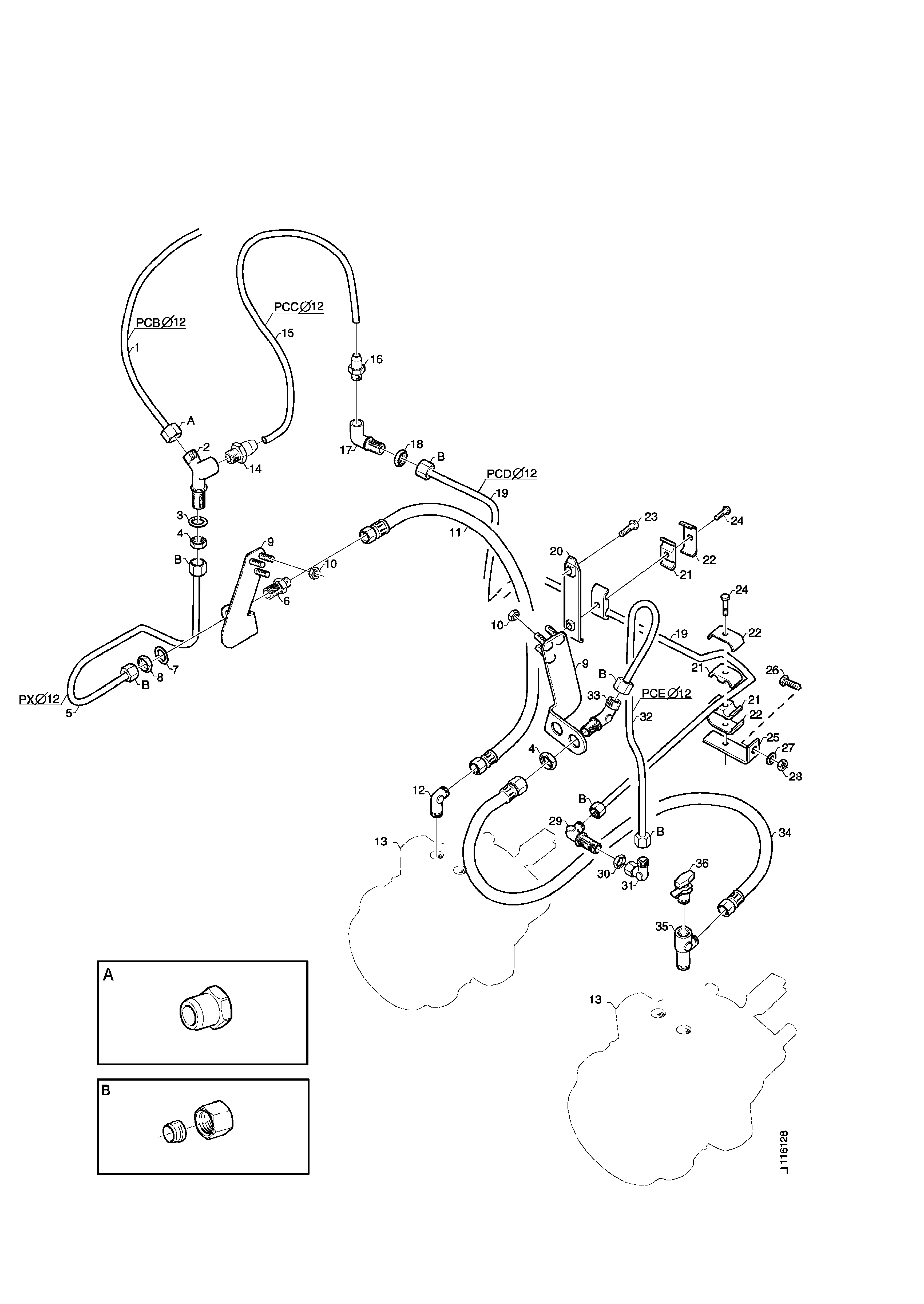 1356151 Шланг 12х500 мм для Scania производитель Scania
