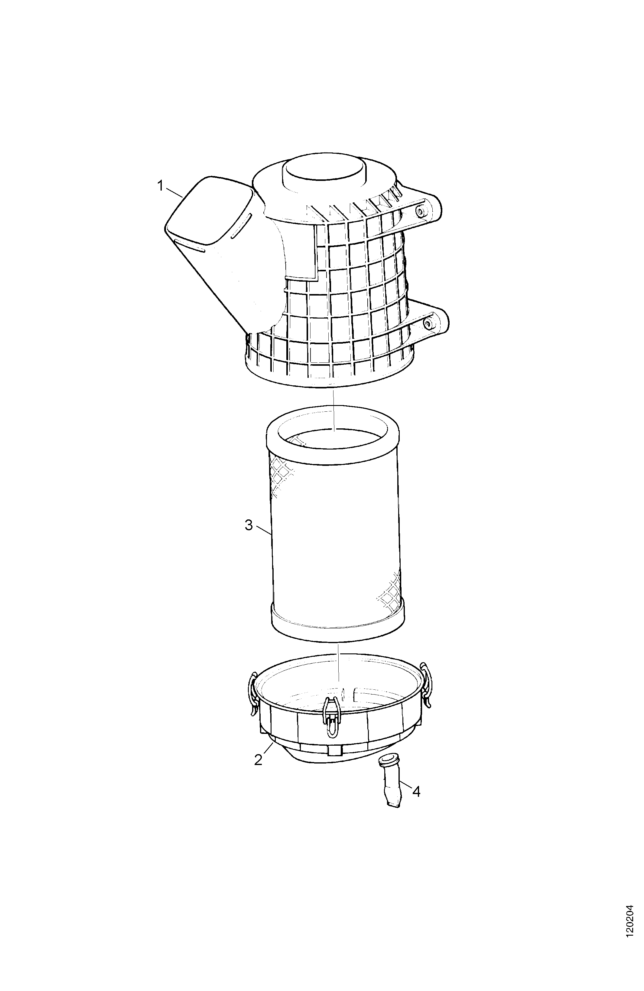 1801773 Воздухоочиститель scania 144 / 164 для Scania производитель Scania