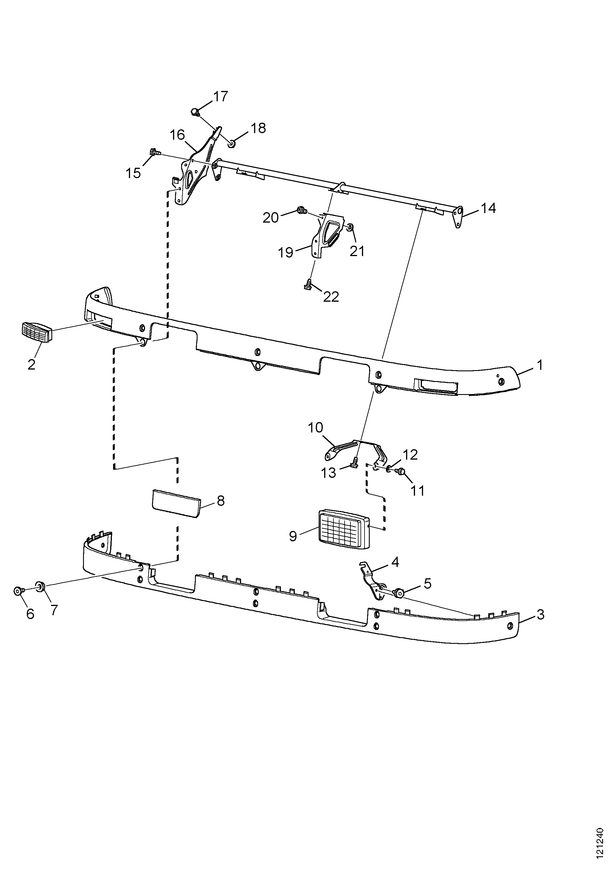 1370734 Крышка солнцезащитного козырька для Scania производитель Scania