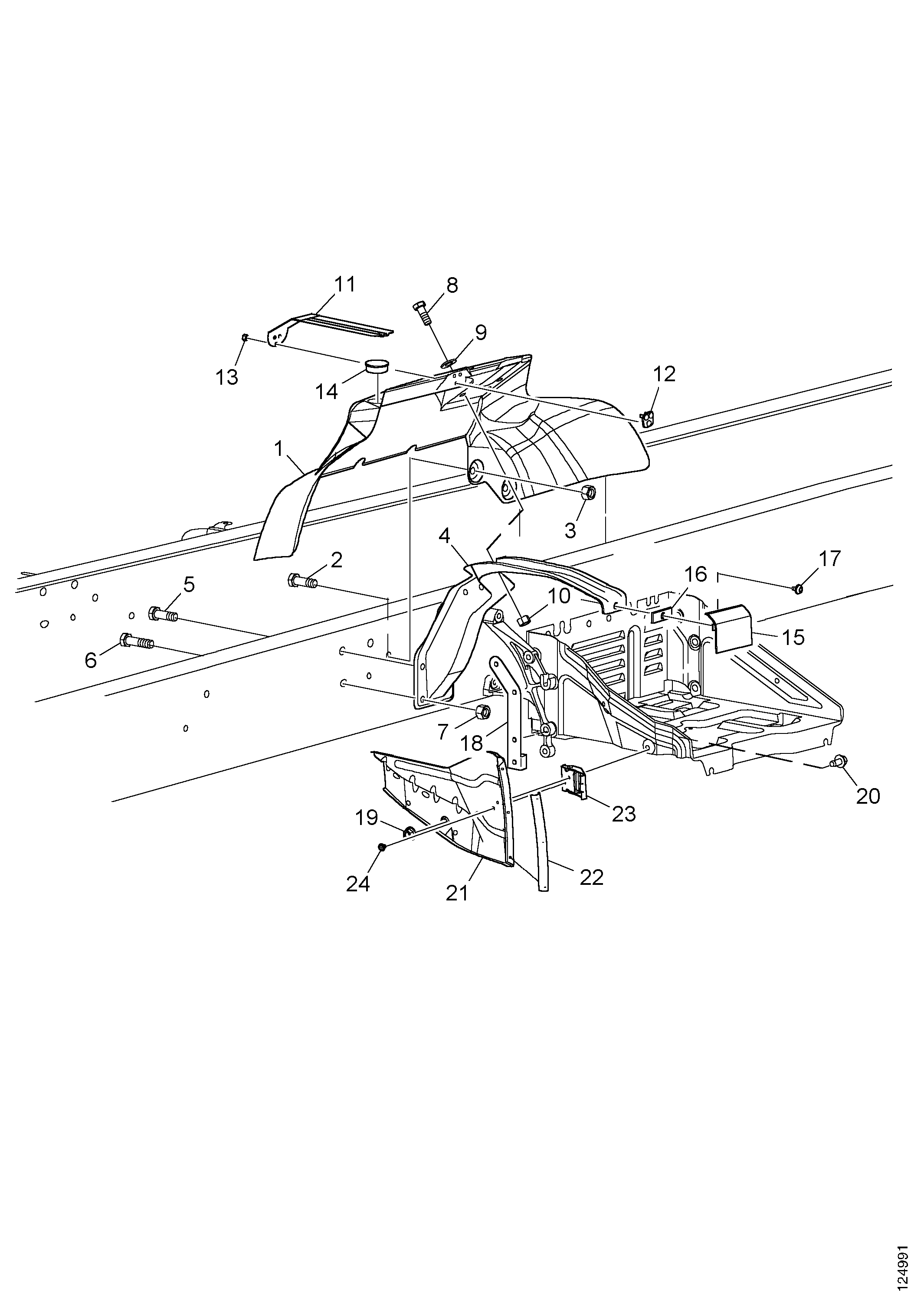 1390747 Замок, крепление крыла (защёлка) для Scania производитель Scania