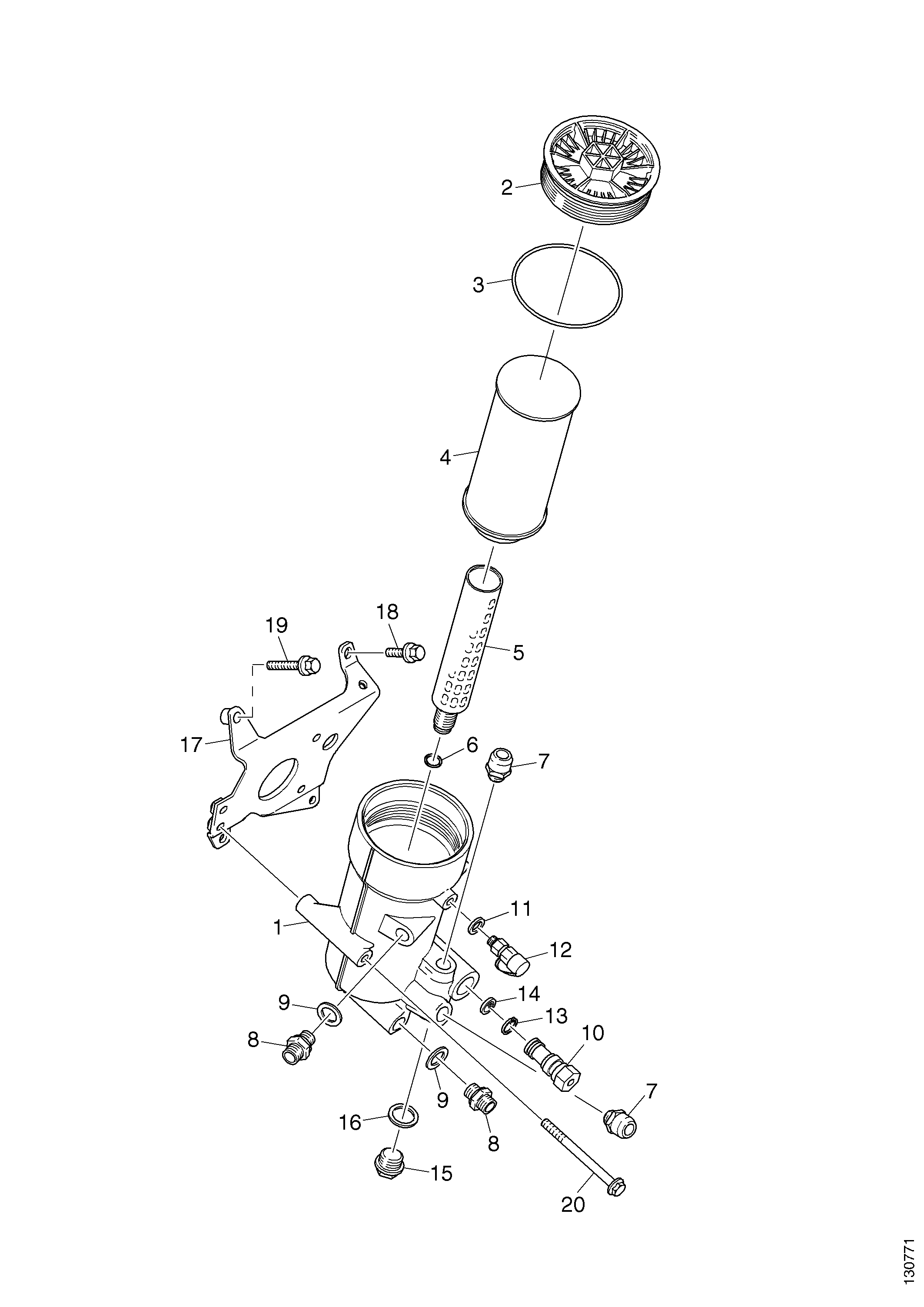1755066 Блок топливного фильтра HPI для Scania производитель Scania