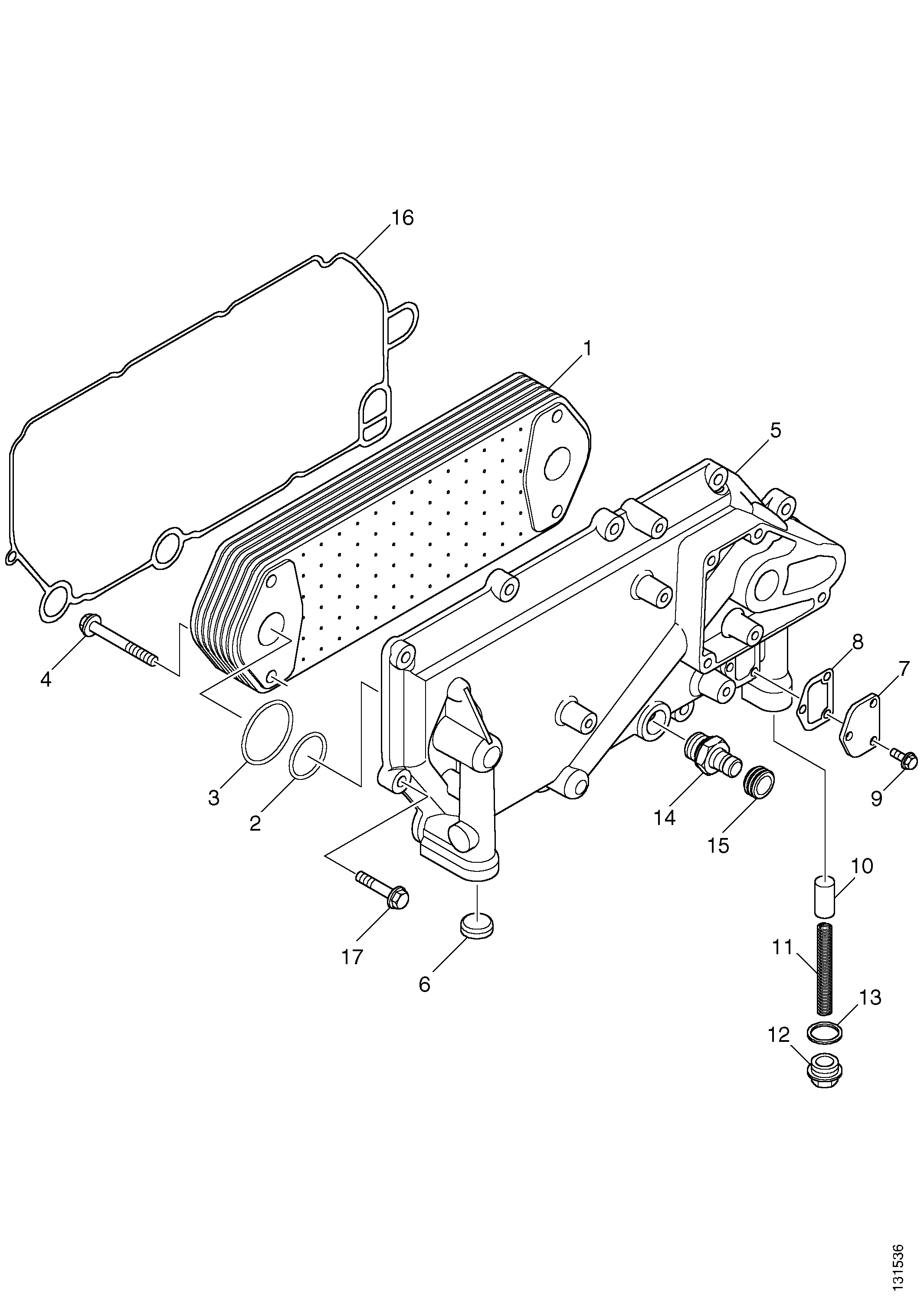 1429952 Крышка маслоохладителя (под резиновую прокладку) для Scania ...