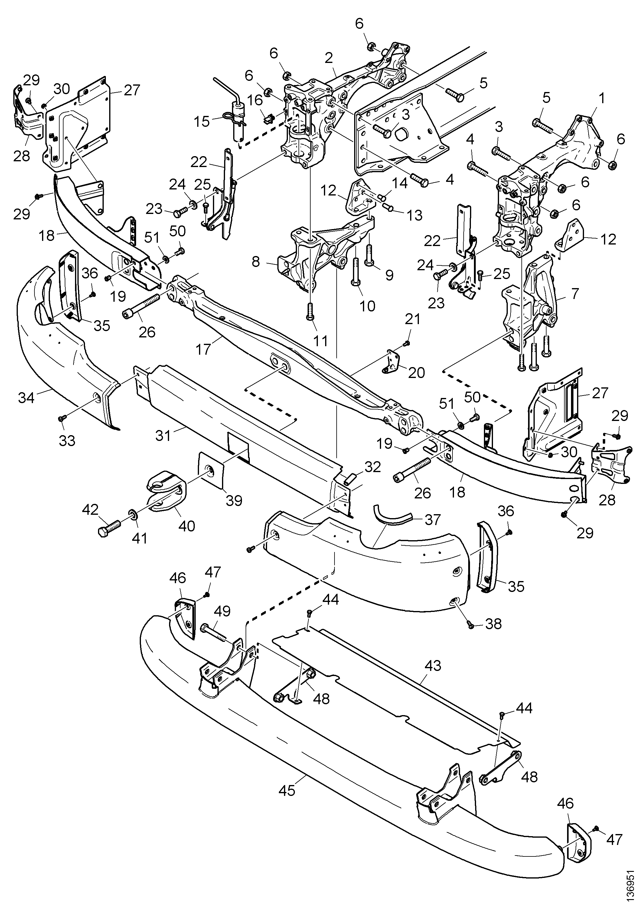 1522293 Передняя противоподкатная защита Скания 5 серии для Scania ...