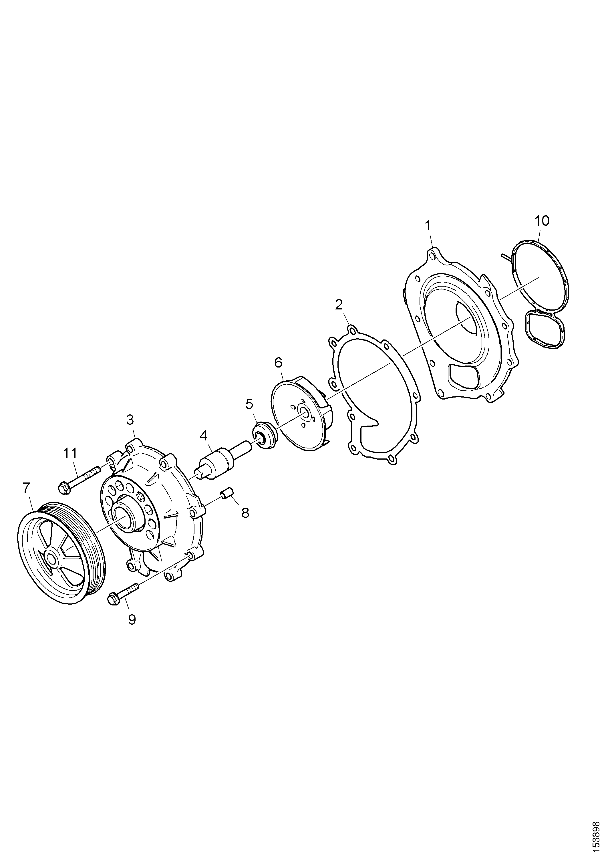 2224112 Насос Скания системы охлаждения D13 для Scania производитель Scania
