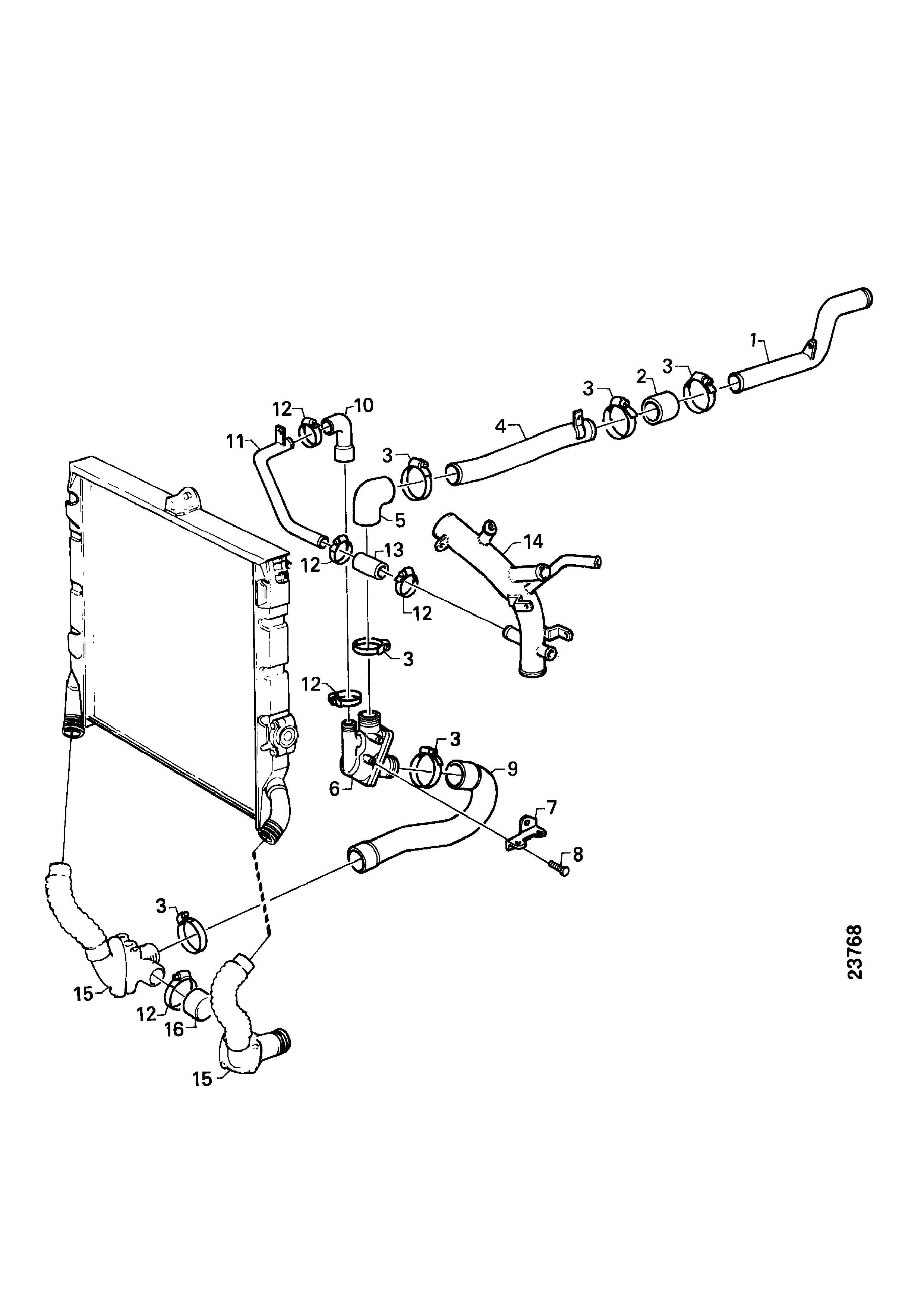1353277 Шланг корпуса термостата для Scania производитель Scania