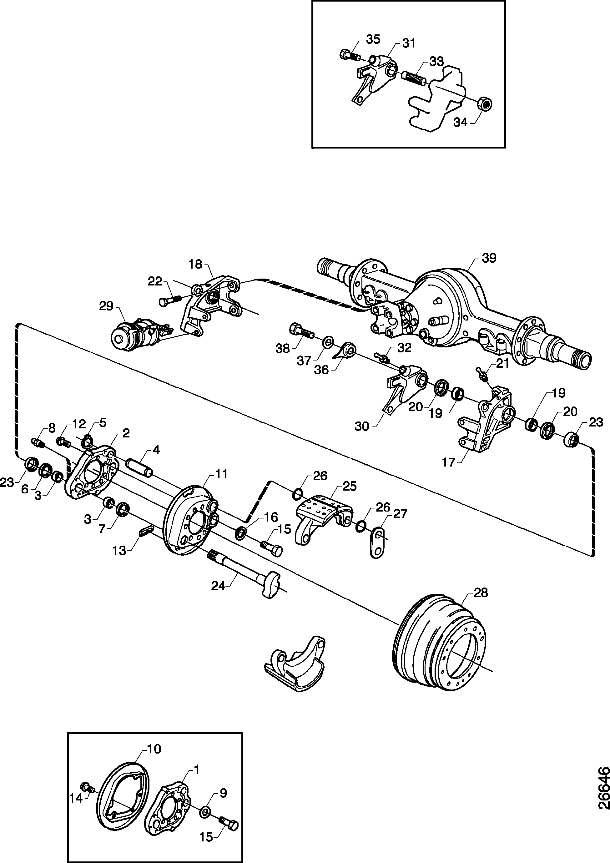 1789562 Тормозной рычаг с регулятором автомат прав. (задний мост) для ...