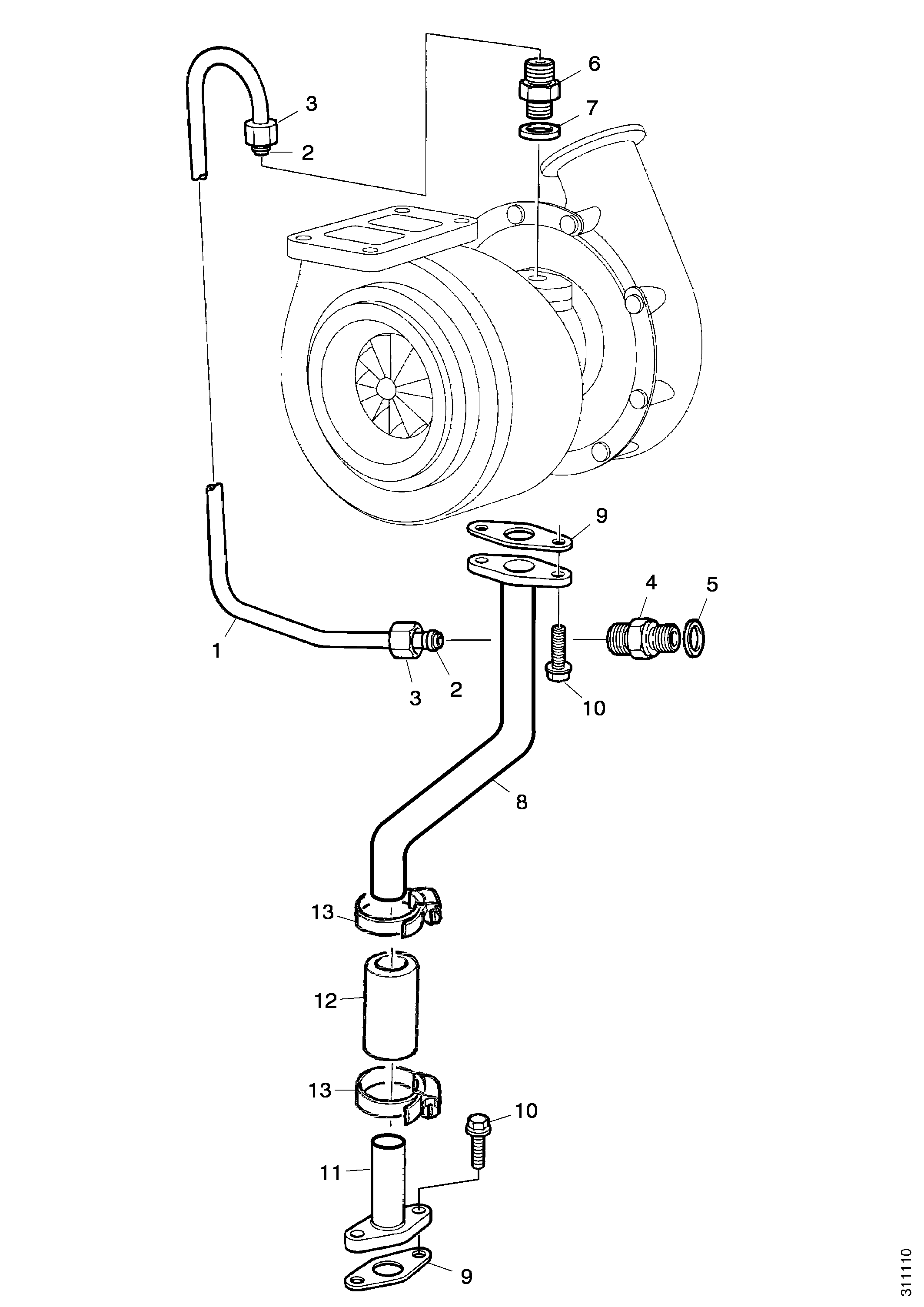 1471951 Сливная масляная трубка для Scania производитель Scania