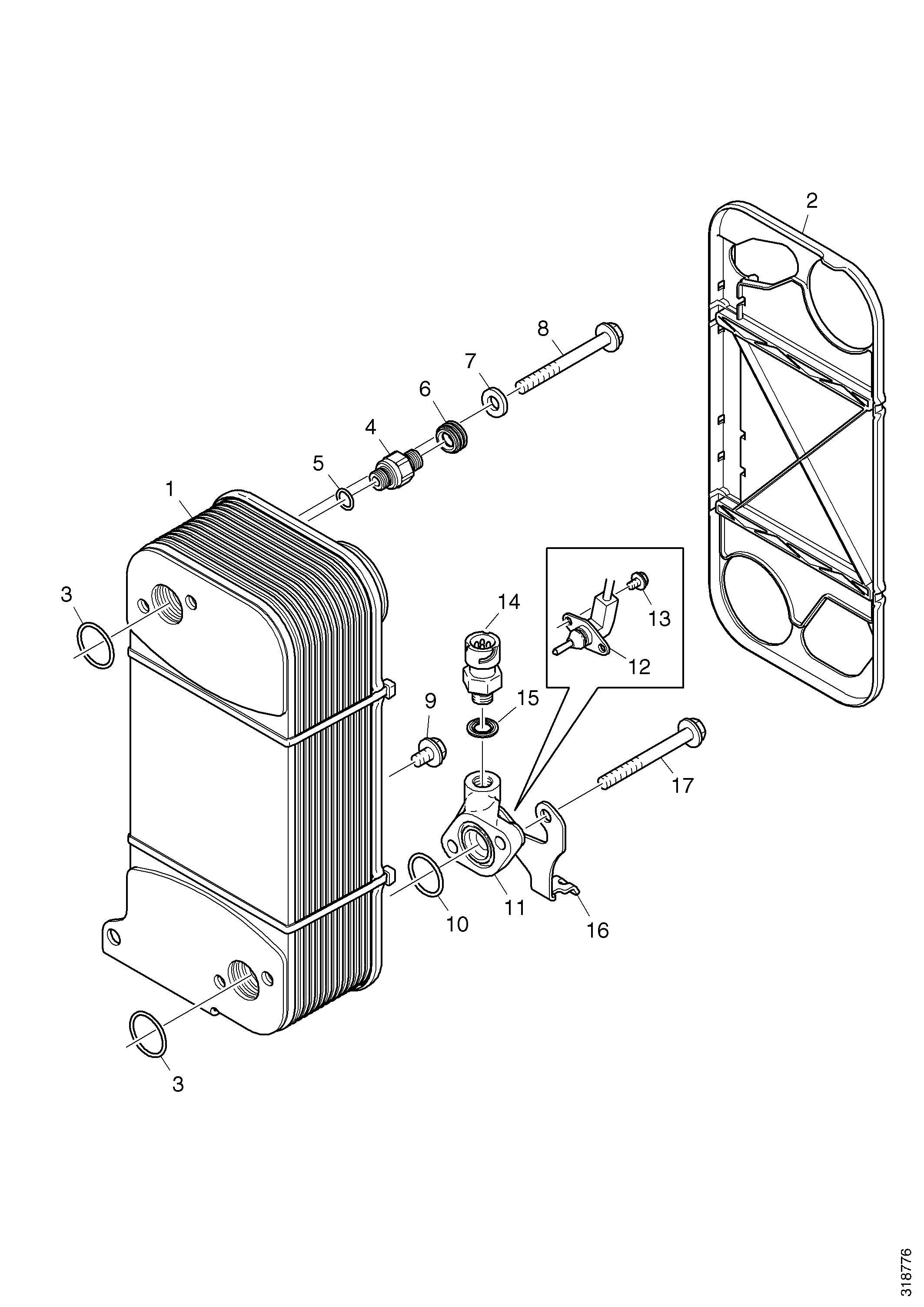 2155059 Охладитель масла КПП Scania GRS895R для Scania производитель Scania