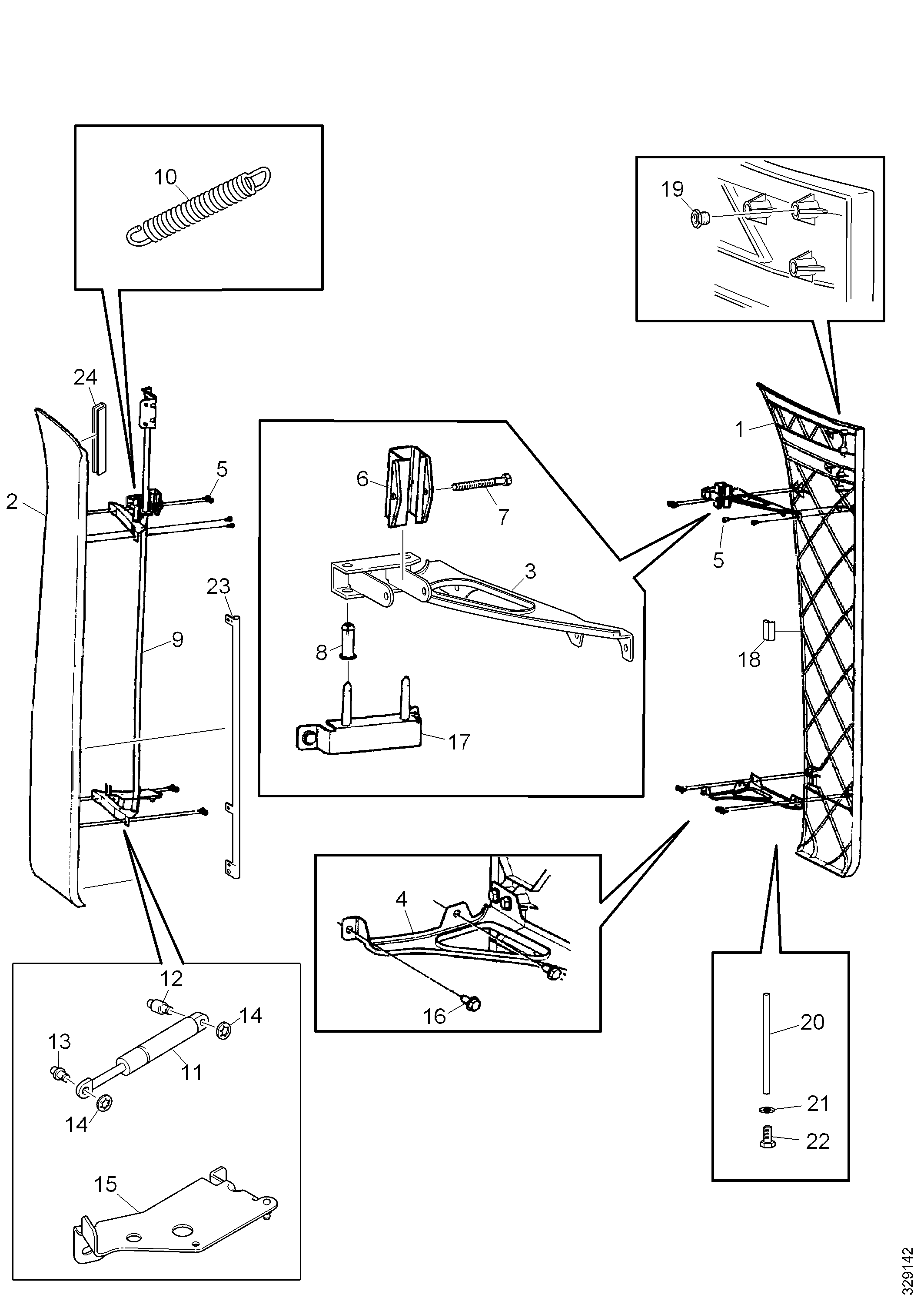 1532457 Боковой спойлер за кабиной CG/CR прав. для Scania производитель ...