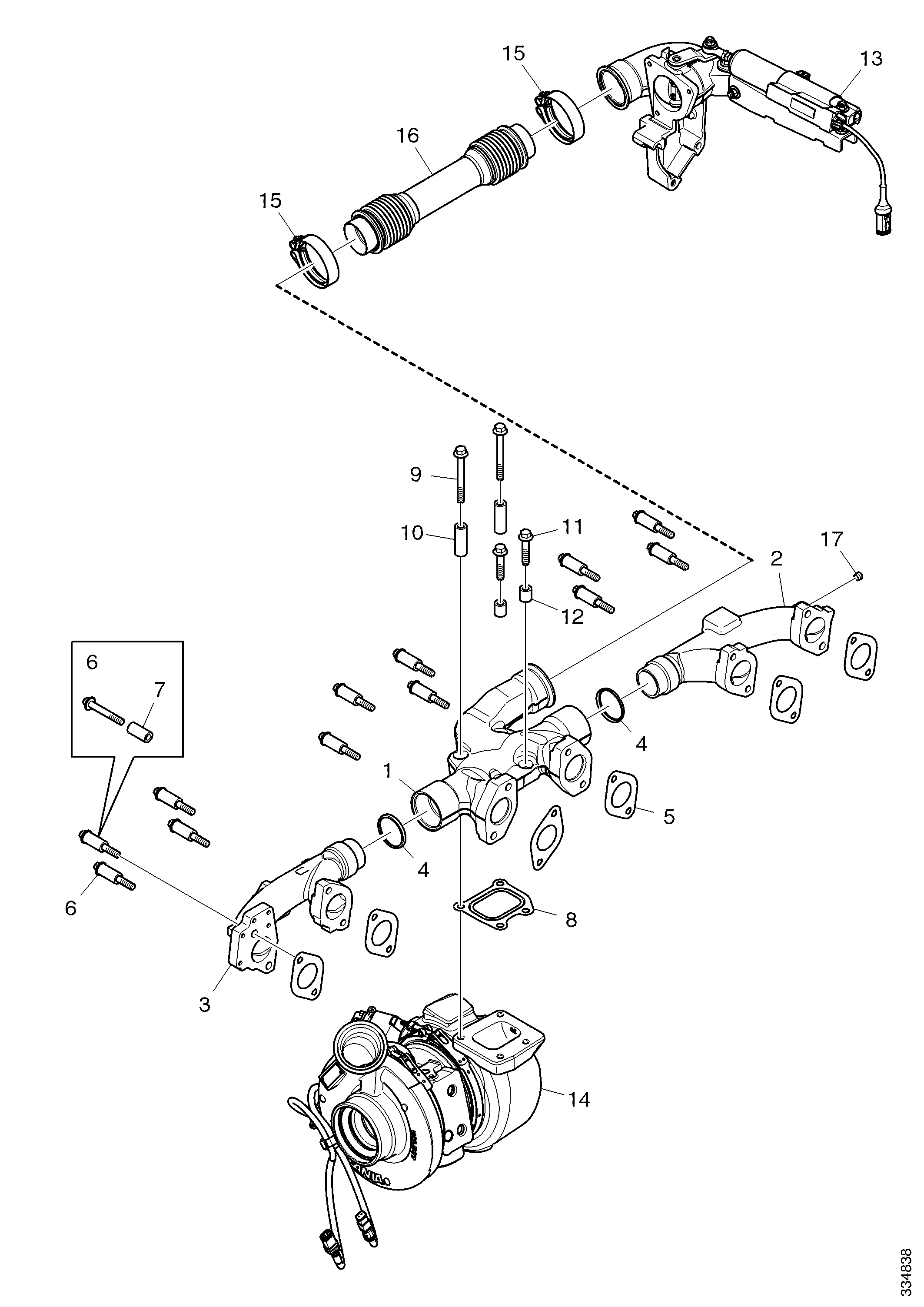 1439822 Хомут V образного сечения малый для Scania производитель Scania